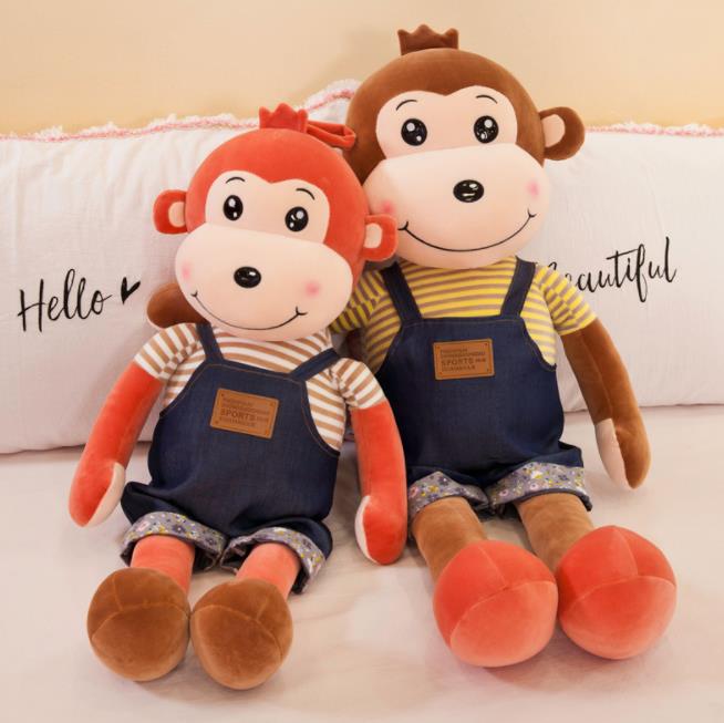 Little monkey doll with overalls