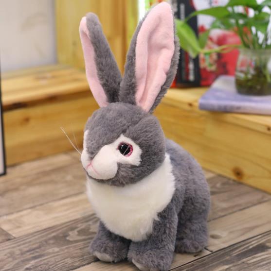 Simulation little white rabbit doll plush toy