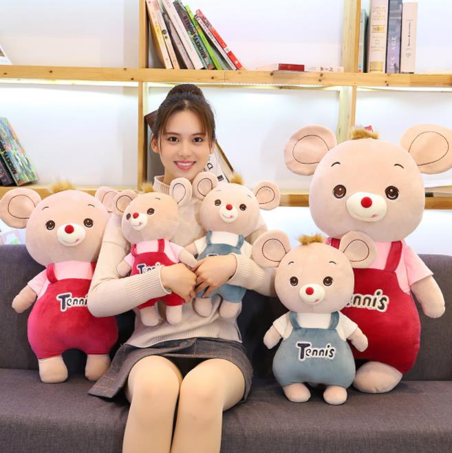 Stuffed mouse toy with bib