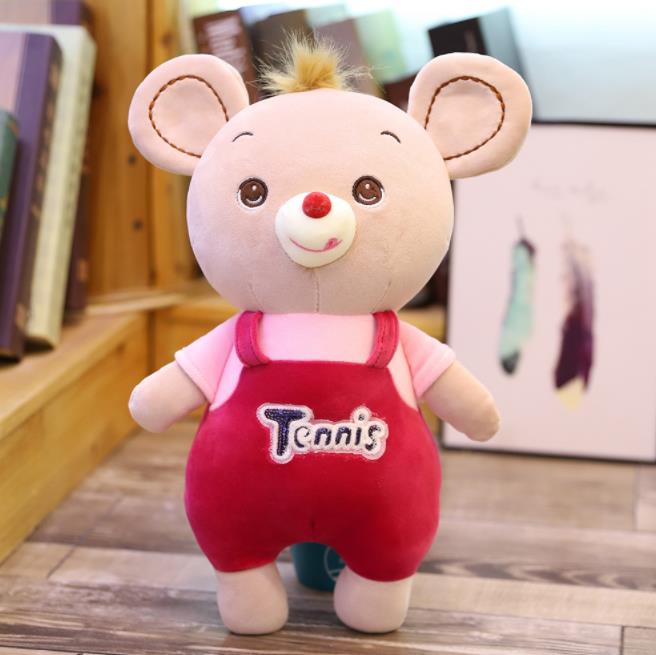 Stuffed mouse toy with bib