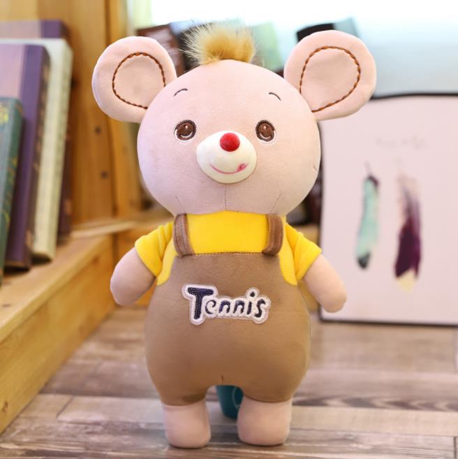 Stuffed mouse toy with bib